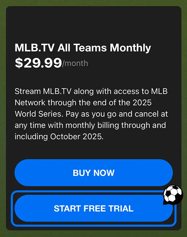 MLB TV 무료 체험 방법 및 해지 방법 2025년 - 스포츠트렌드
